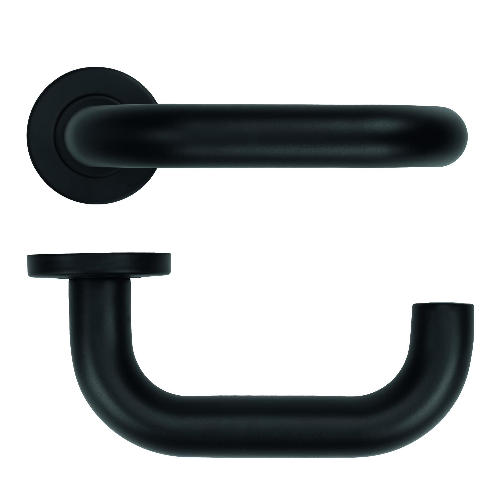 Zoo Hardware Webshop - 22mm Tubular Return to Door Lever on Round Rose ...