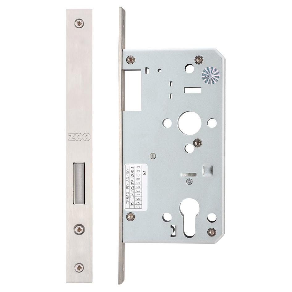 Zoo Hardware Webshop - Din euro deadlock - backset 60mm - Single throw