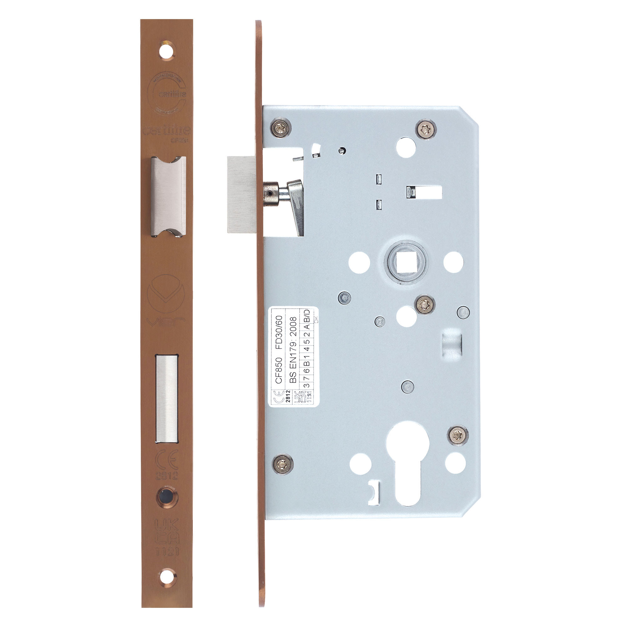Zoo Hardware Webshop - Din escape lock - 72mm c/c - backset 60mm