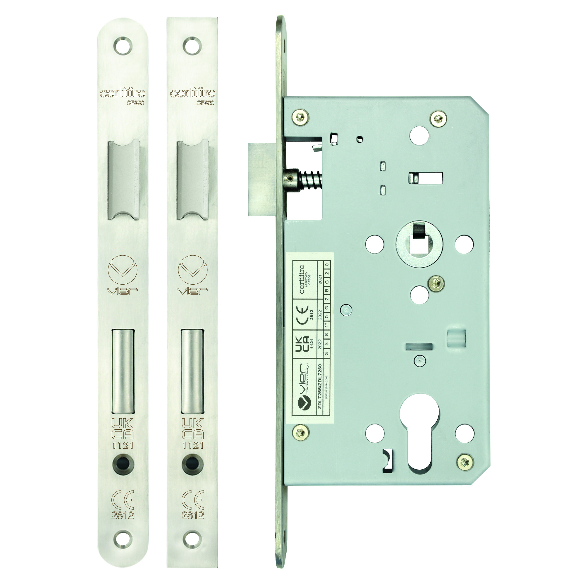 Zoo Hardware Webshop - Din euro sashlock - 72mm c/c - backset 60mm - radius